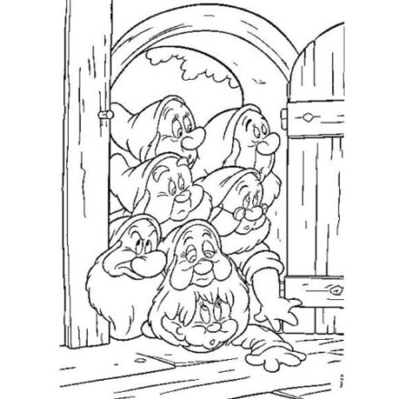 coloriage les sept nains - Coloriage