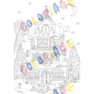 coloriage maison de noel - Coloriage