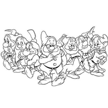 coloriage le sept nains 2 - Coloriage