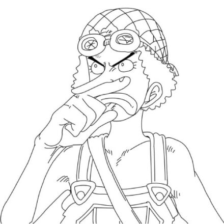 coloriage usopp de one piece - Coloriage