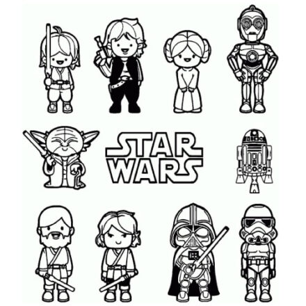 coloriage chibi star wars - Coloriage