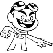 coloriage Teen Titans go Gizmo - Coloriage